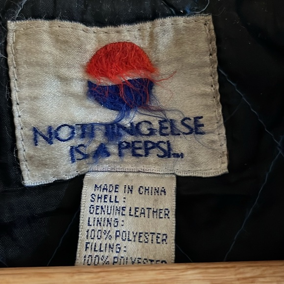 Pepsi | Jackets & Coats | Vtg Pepsi Nothing Else Is A Pepsi 9s Black ...